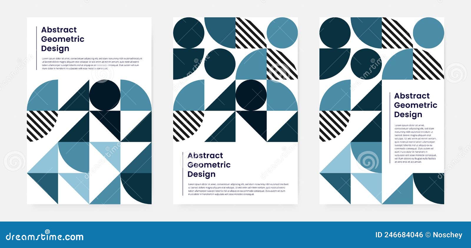 Abstract Geometric Pattern Texture for Book Cover Template Set. Vector ...