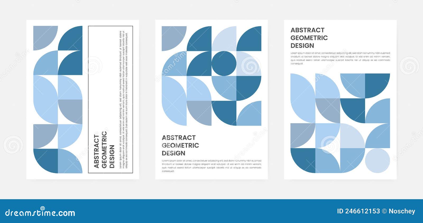 Abstract Geometric Pattern Texture for Book Cover Template Set. Vector ...