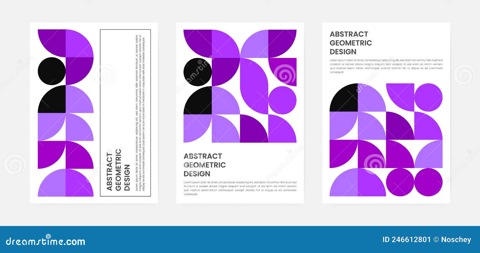 Abstract Geometric Pattern Texture for Book Cover Template Set. Vector ...