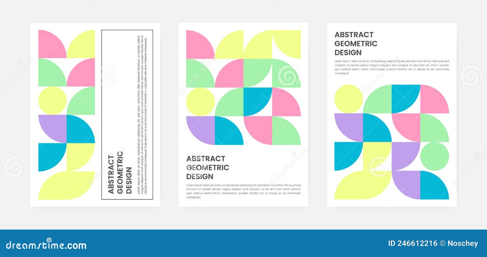 Abstract Geometric Pattern Texture for Book Cover Template Set. Vector ...