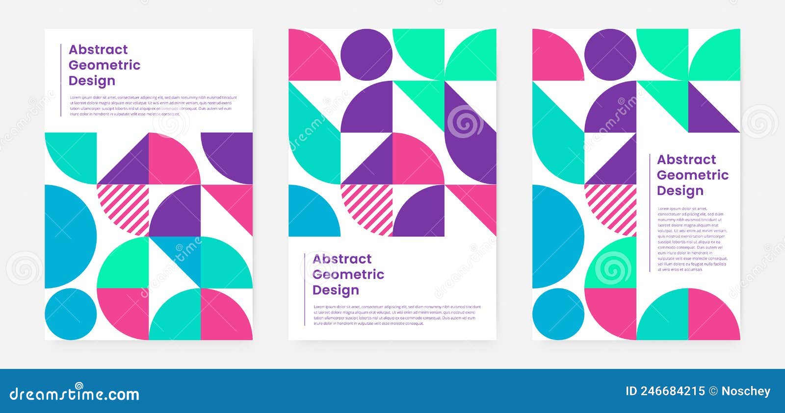Abstract Geometric Pattern Texture for Book Cover Template Set. Vector ...