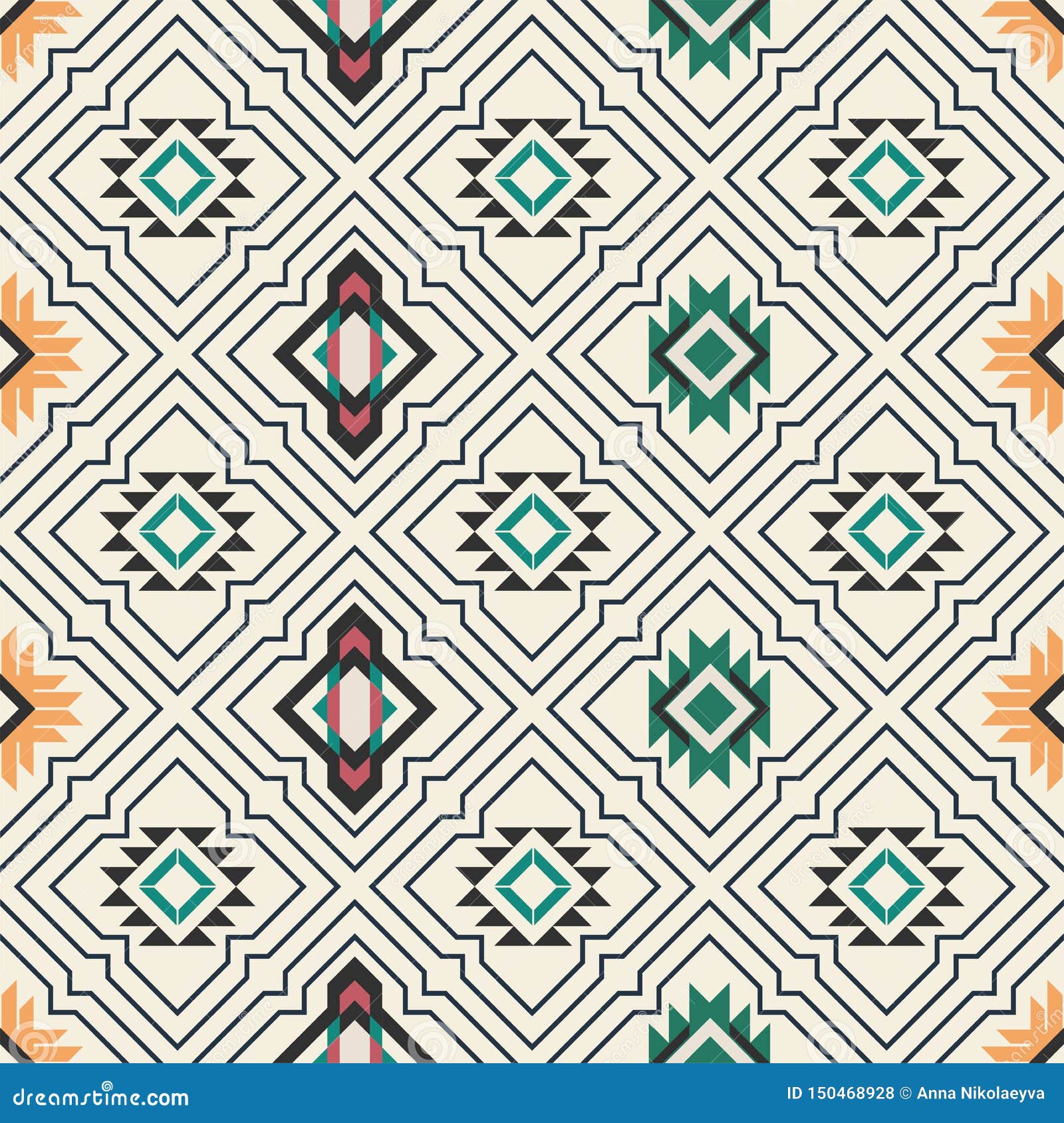 Seamless Background. National Pattern Stock Vector - Illustration of ...