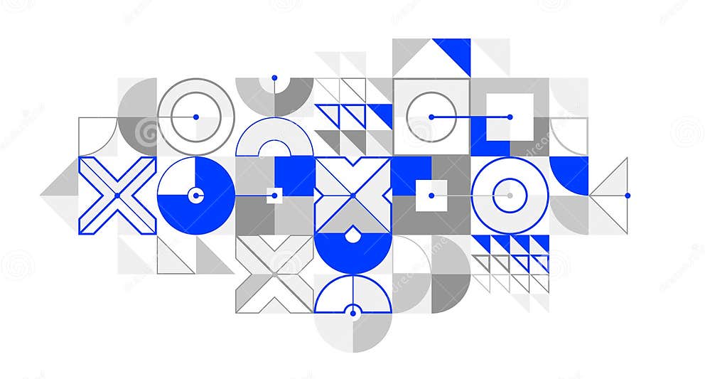 Abstract Geometric Pattern Vector Background Isolated, Tech Style ...