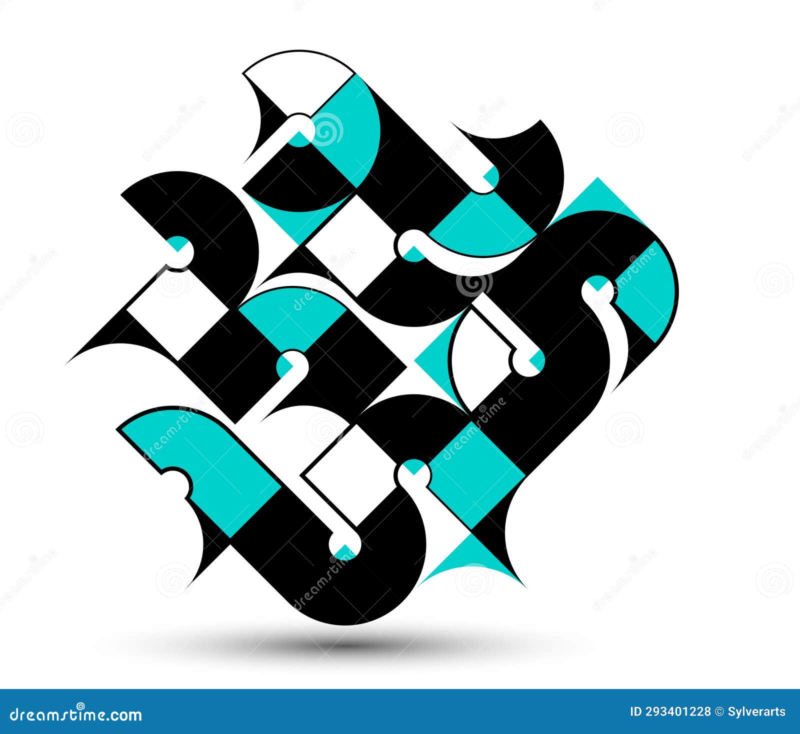 Abstract Geometric Pattern Vector Background Isolated, Tech Style ...