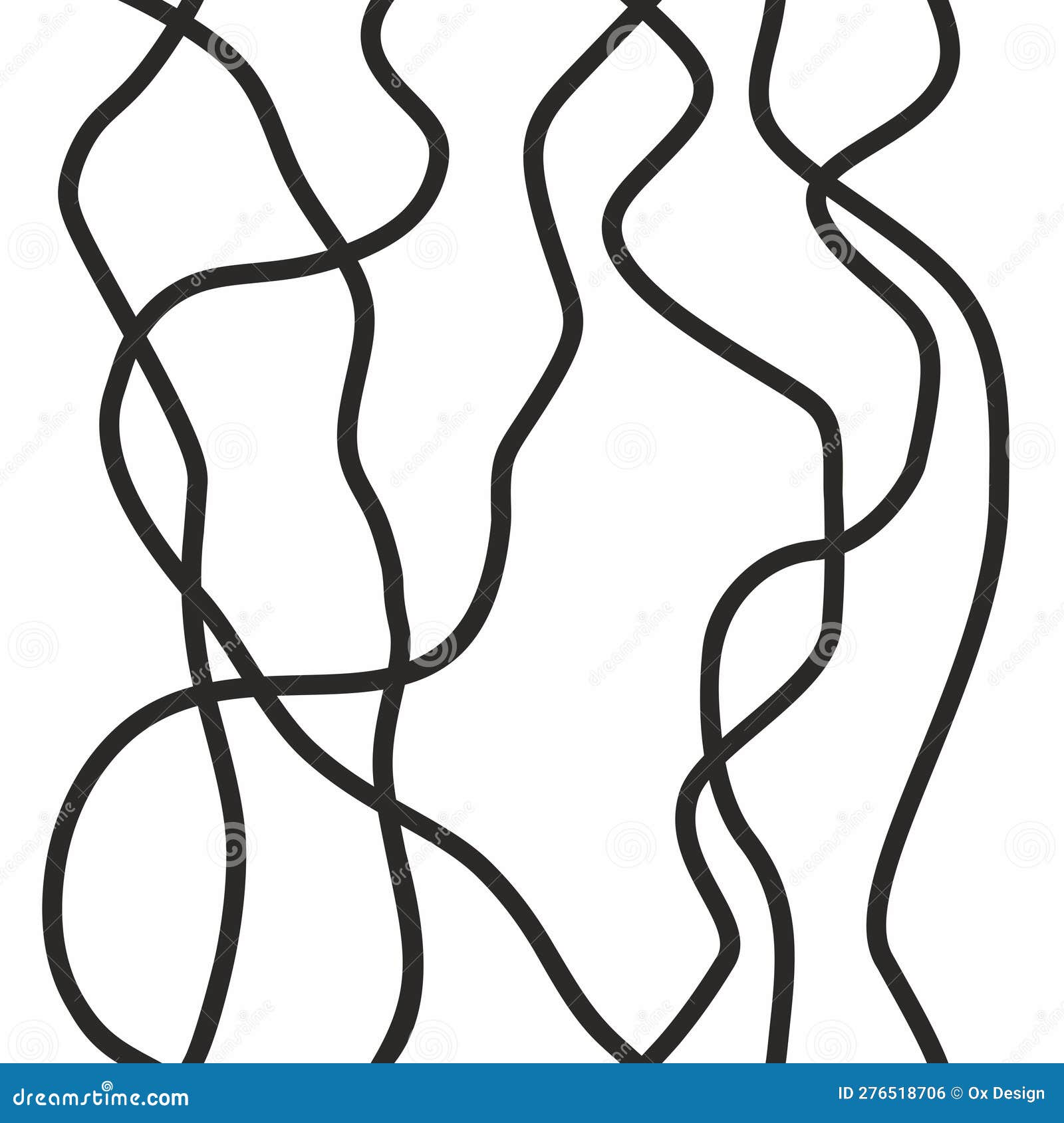 Abstract Geometric Pattern with Wavy Lines. Interlacing Rounded Stripes ...