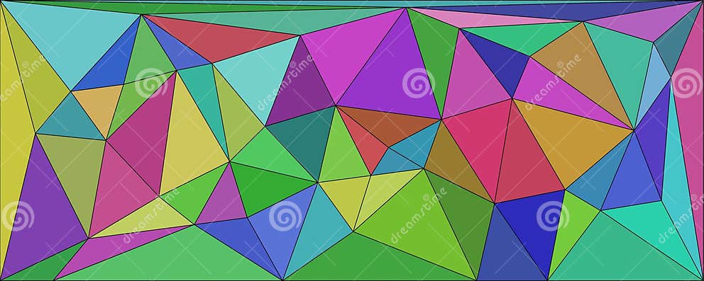 An Abstract Geometric Patterns Composed of Interconnected Triangles in ...
