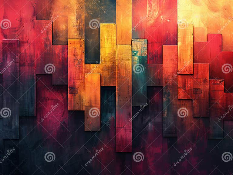 Abstract Geometric Pixel Art for Modern Decor Sharp Angles and Forms ...