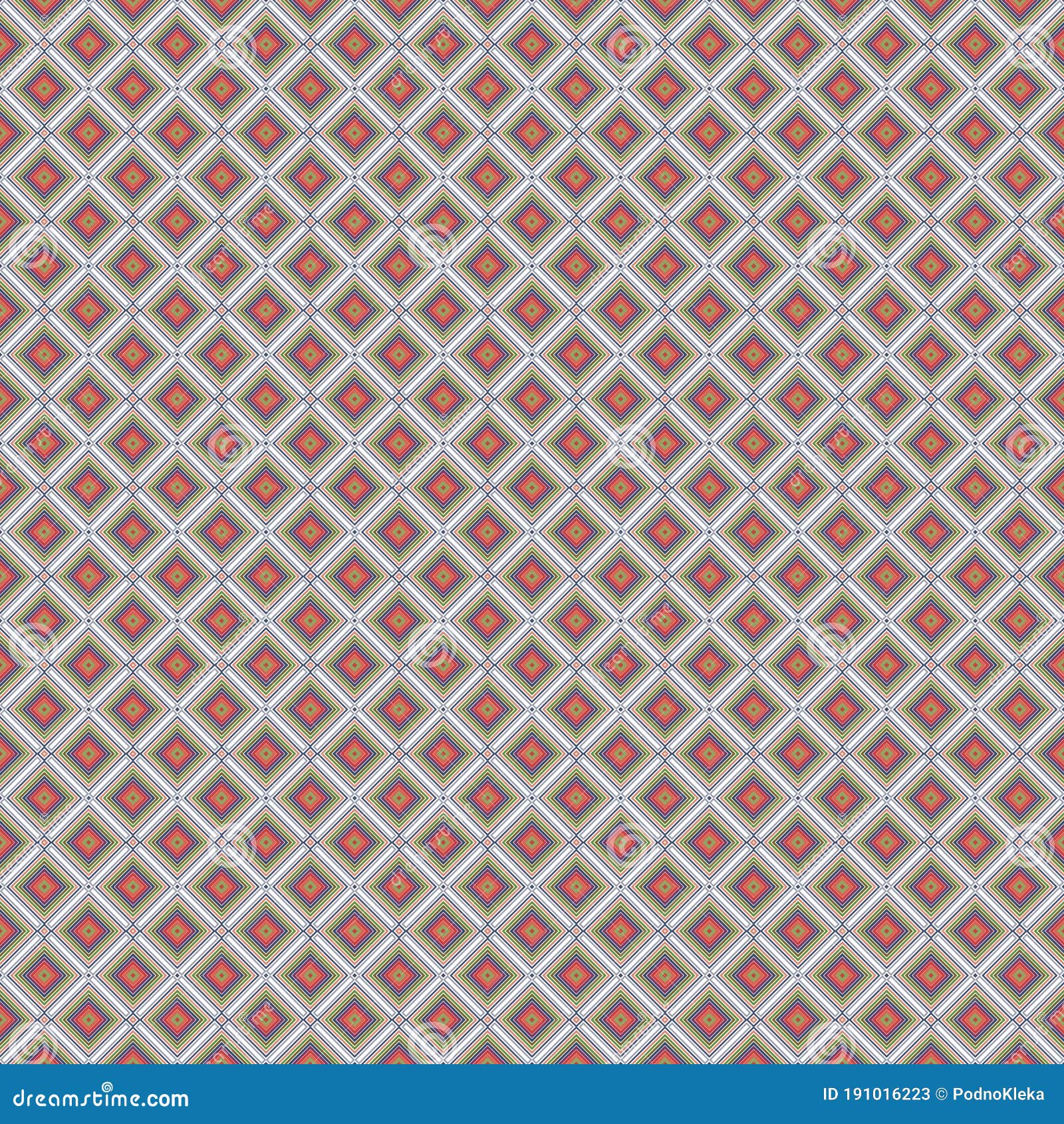 Tile Geometric Plaid Checkered Diamond Colorful Seamless Fabric ...