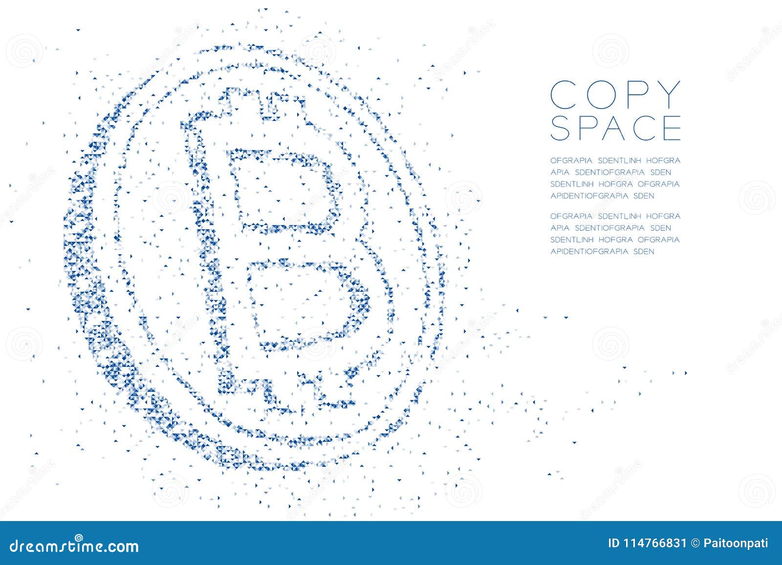 Abstract Geometric Polygon Square Box and Triangle Pattern Bitcoin ...