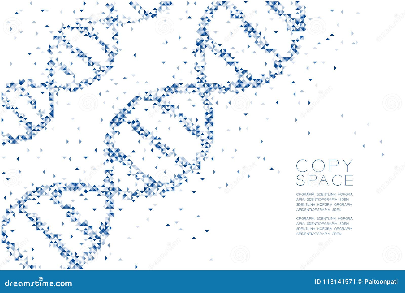 Abstract Geometric Polygon Square Box and Triangle Pattern DNA Shape ...