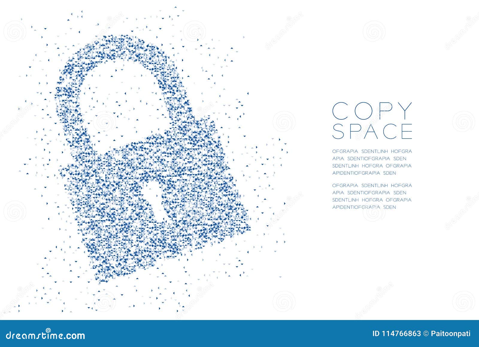 Abstract Geometric Polygon Square Box and Triangle Pattern Lock Shape ...