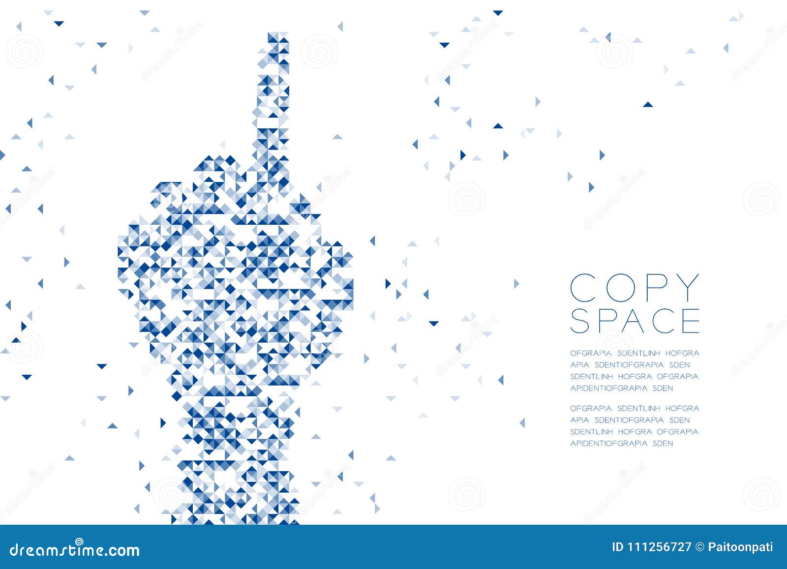 Abstract Geometric Polygon Square Box and Triangle Pattern the One Hand ...