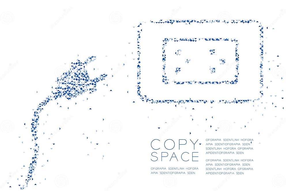 Abstract Geometric Polygon Square Box and Triangle Pattern Plug and ...