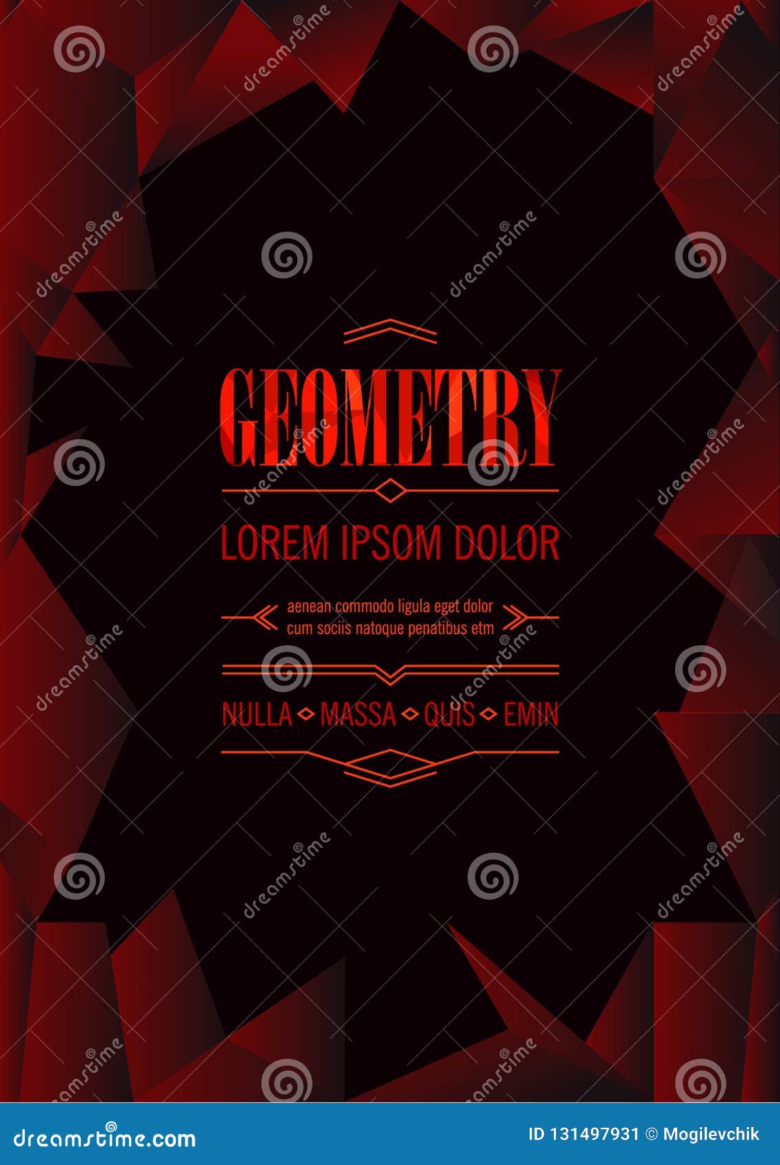 Abstract Geometric Polygonal Advertising Poster Stock Vector ...