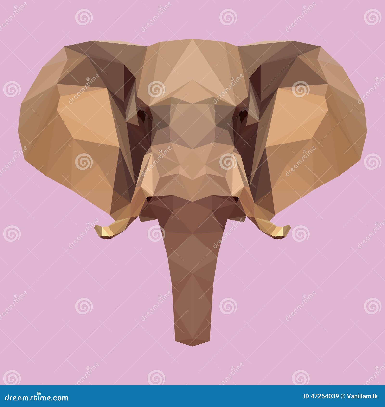 Abstract Geometric Polygonal Elephant Stock Vector - Illustration of ...