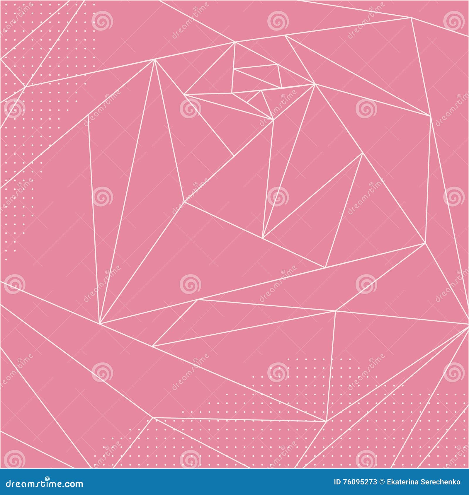 Abstract Geometric Polygonal Pink Rose Stock Vector - Illustration of ...