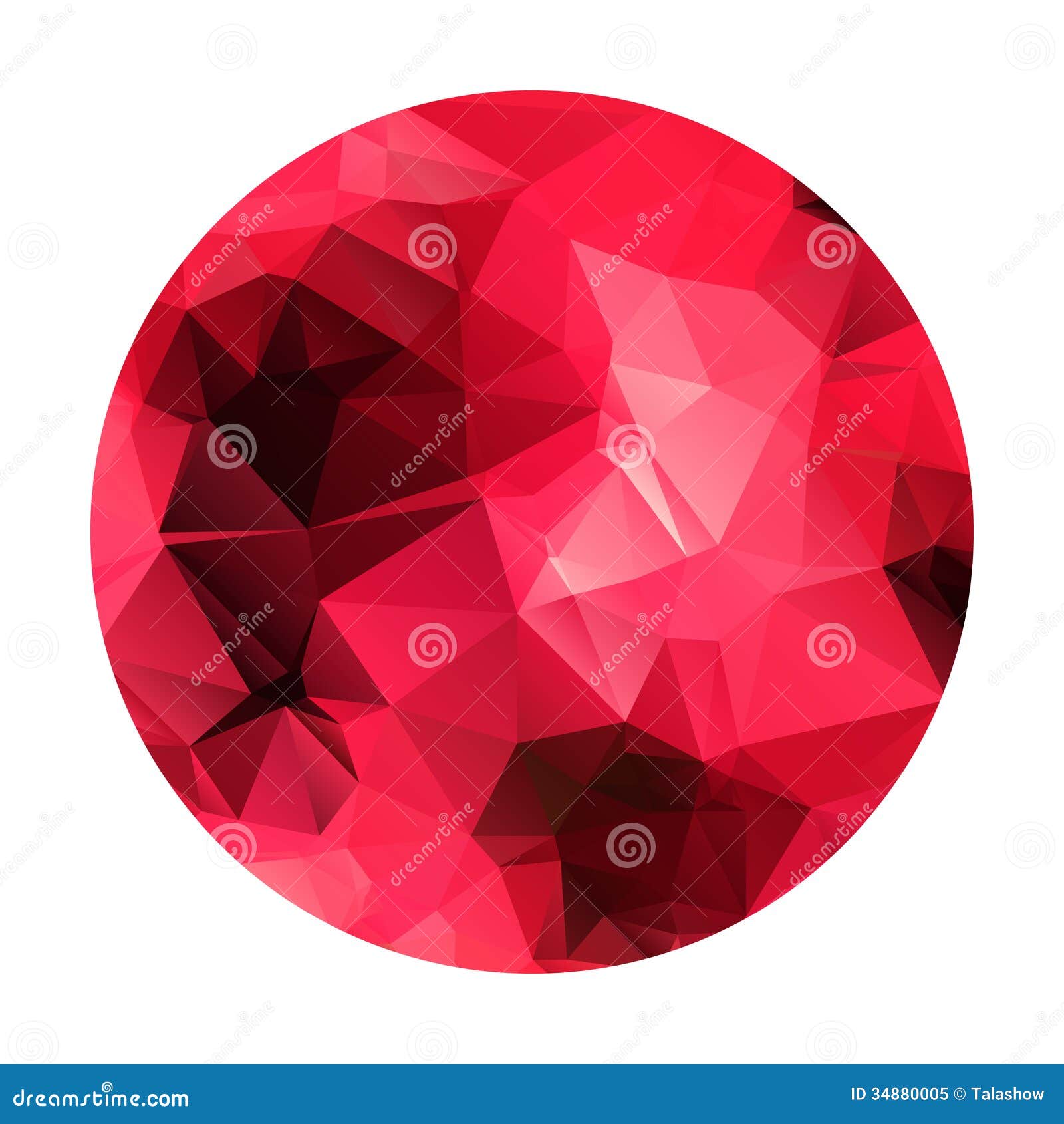 Abstract Geometric Polygonal Red Sphere. Stock Vector - Illustration of ...