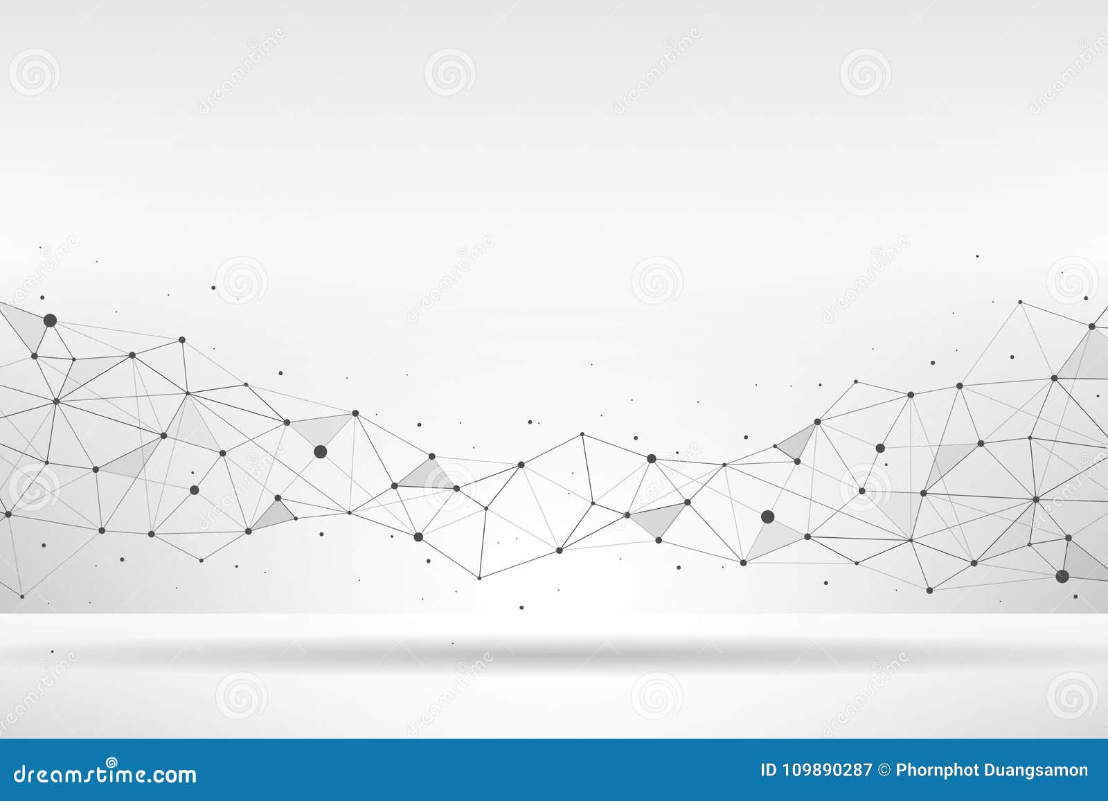 Abstract Geometric Polygonal Shape With Connecting Dots And Lines On ... Abstract Geometric Polygonal Shape With Connecting Dots And Lines On ...