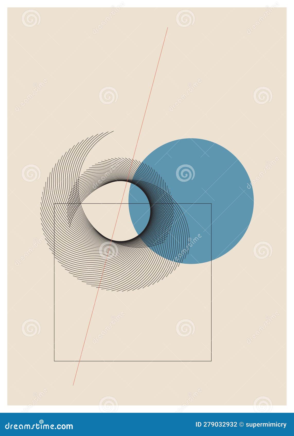 Abstract Geometric Poster Template Stock Vector - Illustration of ...