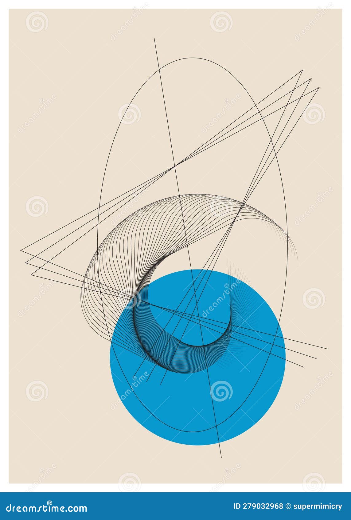 Abstract Geometric Poster Template Stock Vector - Illustration of ...