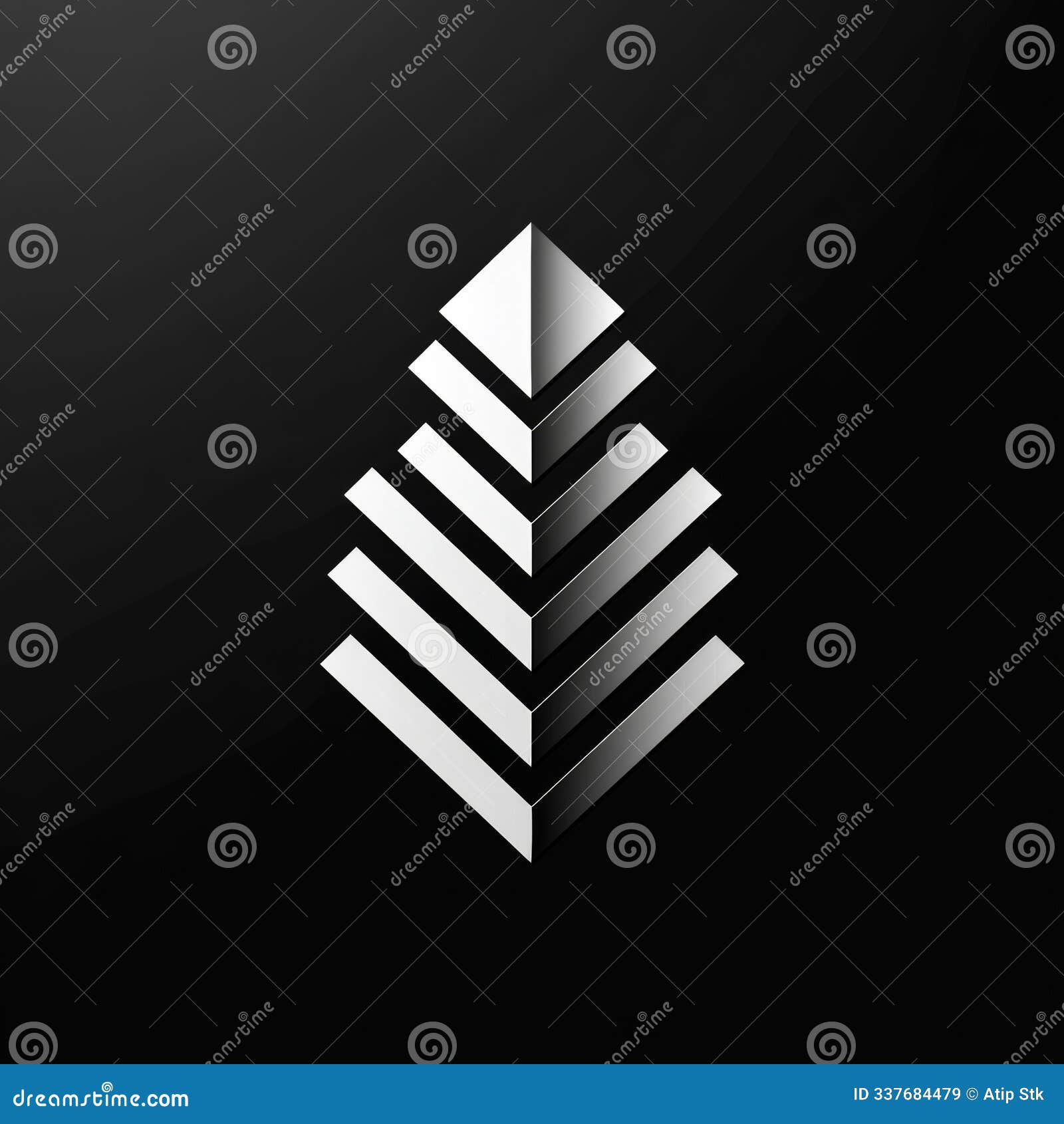 Abstract Geometric Pyramid Shape Design Stock Illustration ...