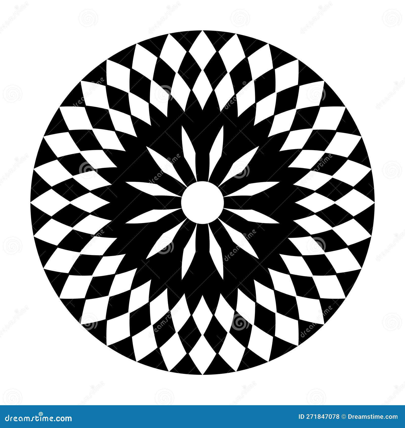 Abstract Geometric Radial Circle Pattern. Round Design Element Stock ...