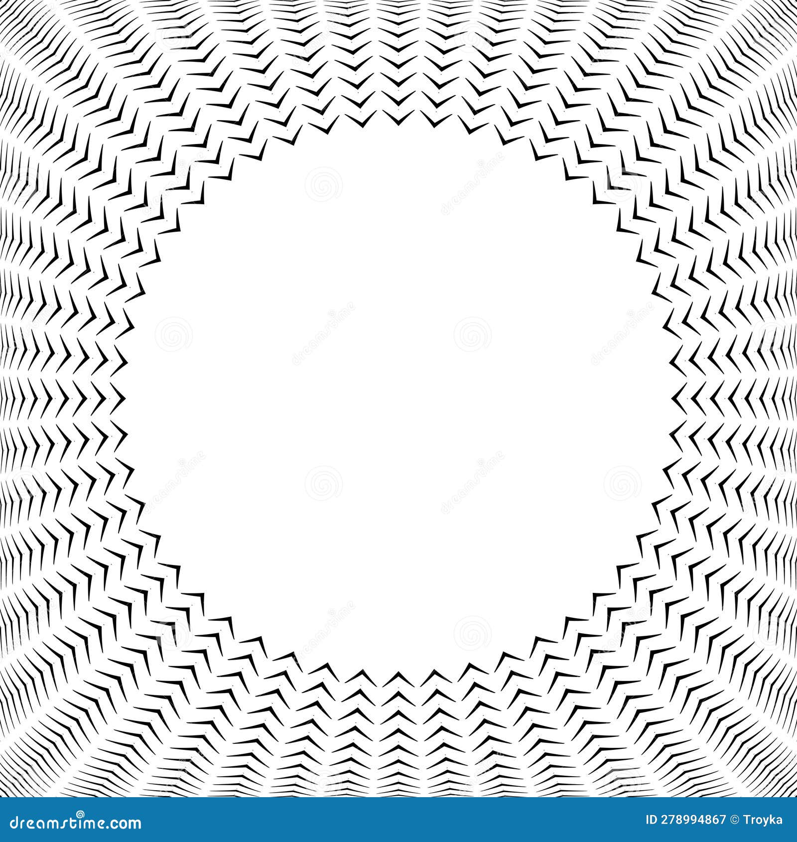 Abstract Geometric Radial Pattern for Decorative Circle Frame Stock ...