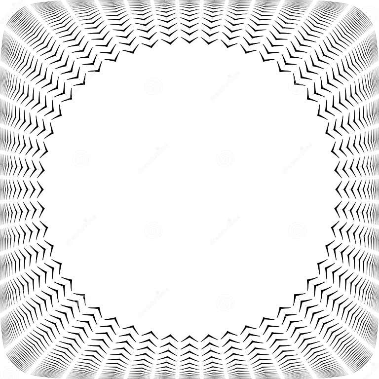 Abstract Geometric Radial Pattern for Decorative Circle Frame Stock ...