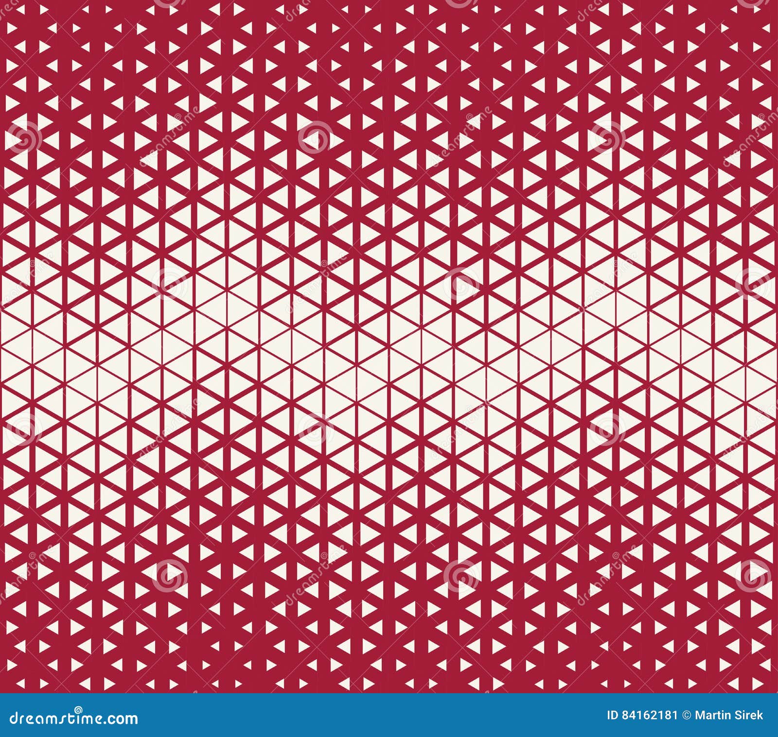Abstract Geometric Red Deco Art Halftone Hexagone and Triangle Print ...