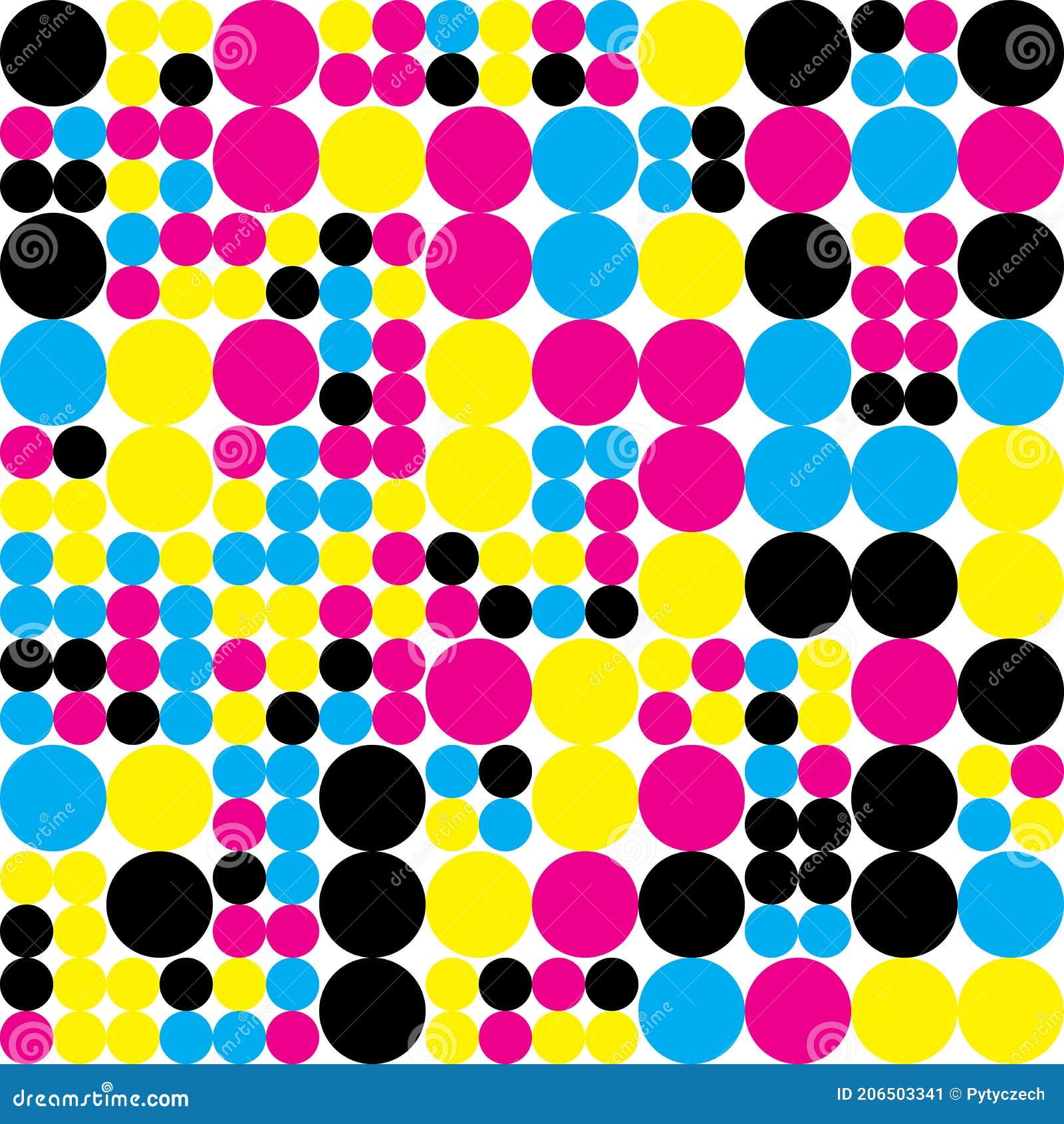 Abstract Dotted CMYK Background Pattern Stock Vector - Illustration of ...