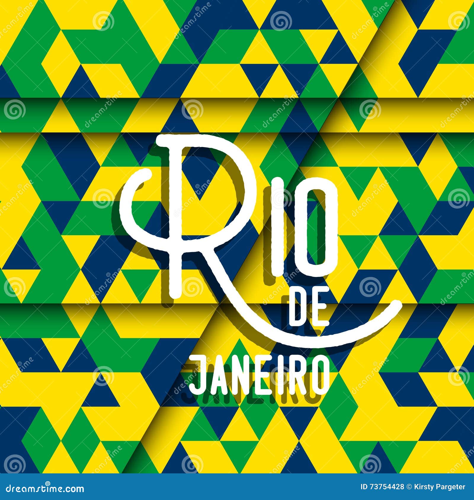 Abstract Geometric Rio De Janeiro Background Stock Vector ...