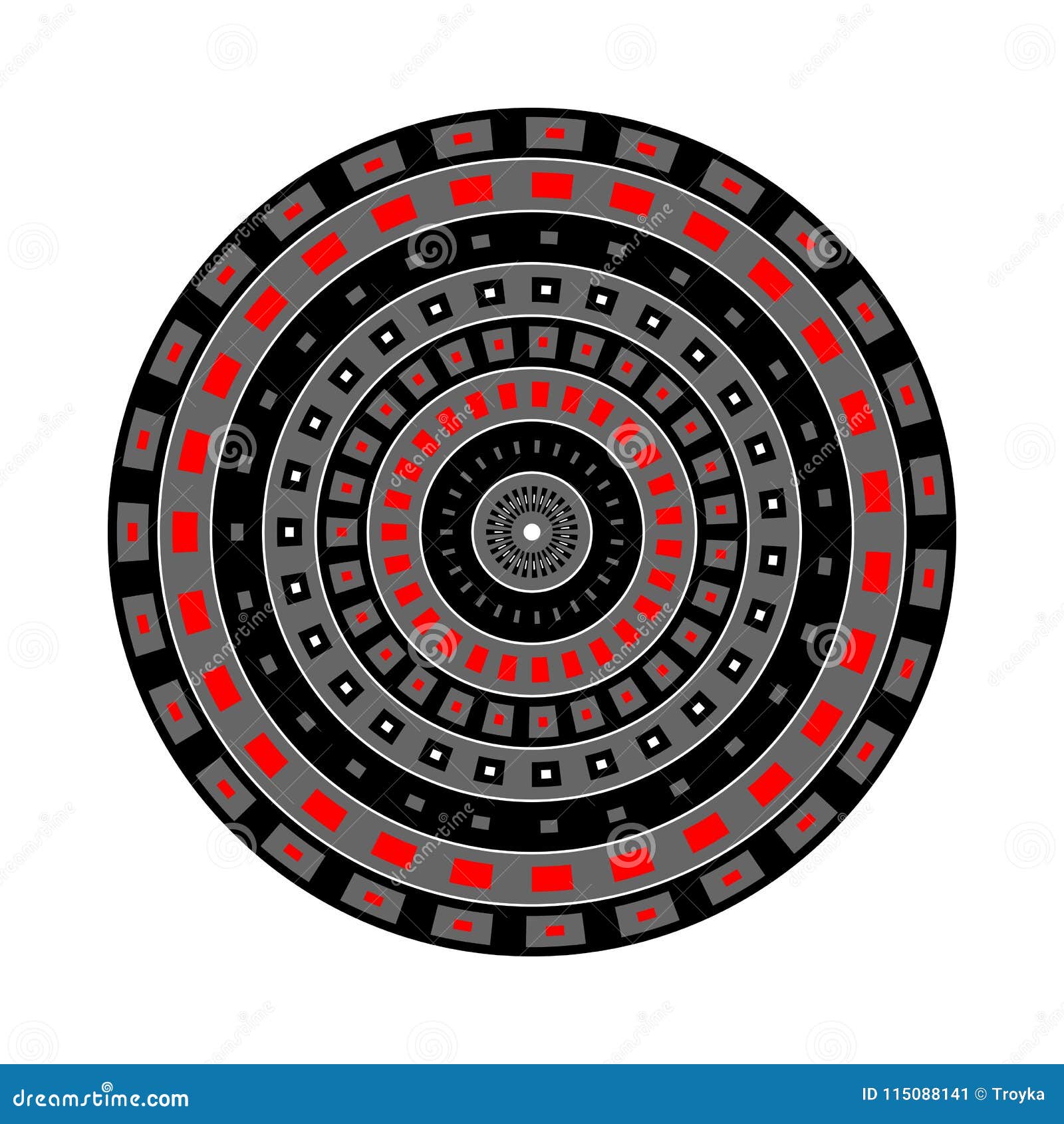 Abstract Geometric Rotation Circle Pattern. Stock Vector - Illustration ...
