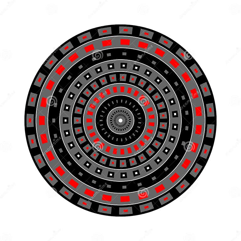 Abstract Geometric Rotation Circle Pattern. Stock Vector - Illustration ...