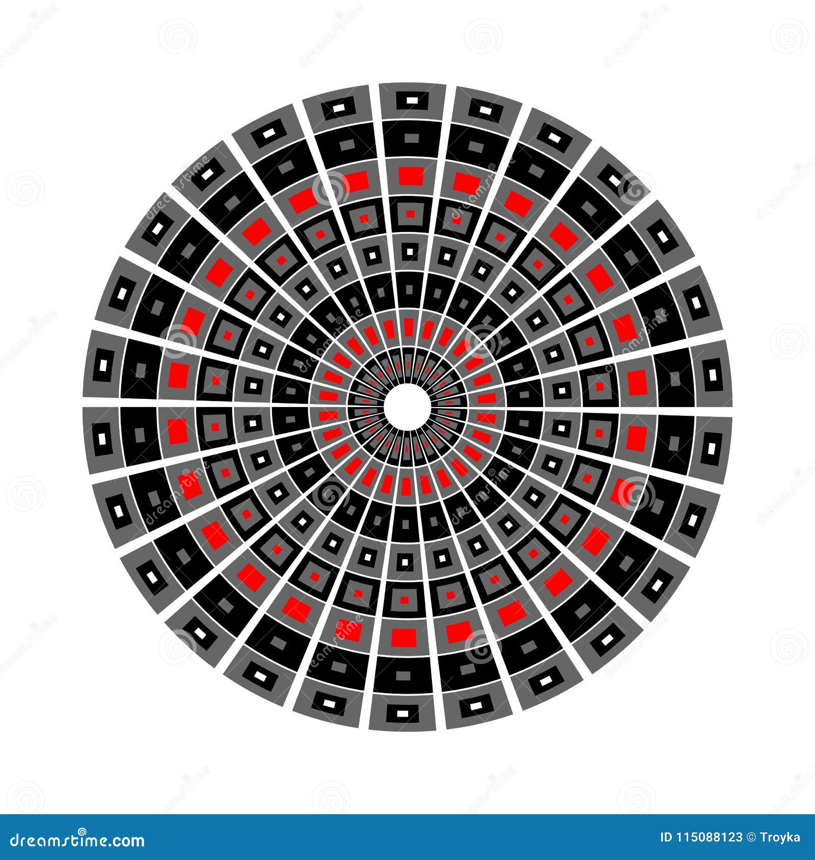 Abstract Geometric Rotation Circle Pattern. Stock Vector - Illustration ...