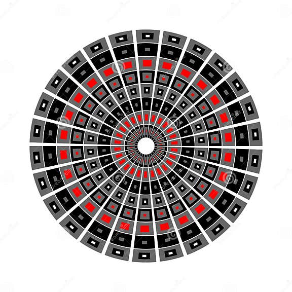 Abstract Geometric Rotation Circle Pattern. Stock Vector - Illustration ...