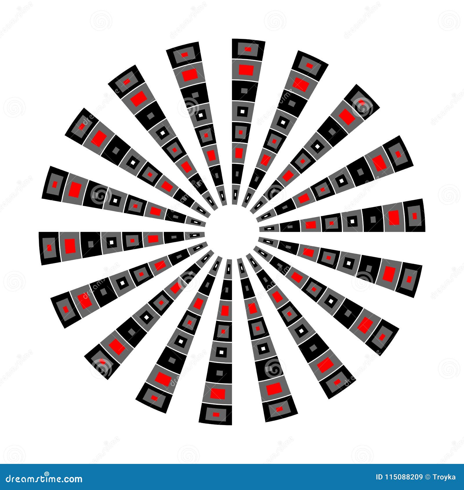Circle Geometric Rotation Pattern. Stock Vector - Illustration of ...
