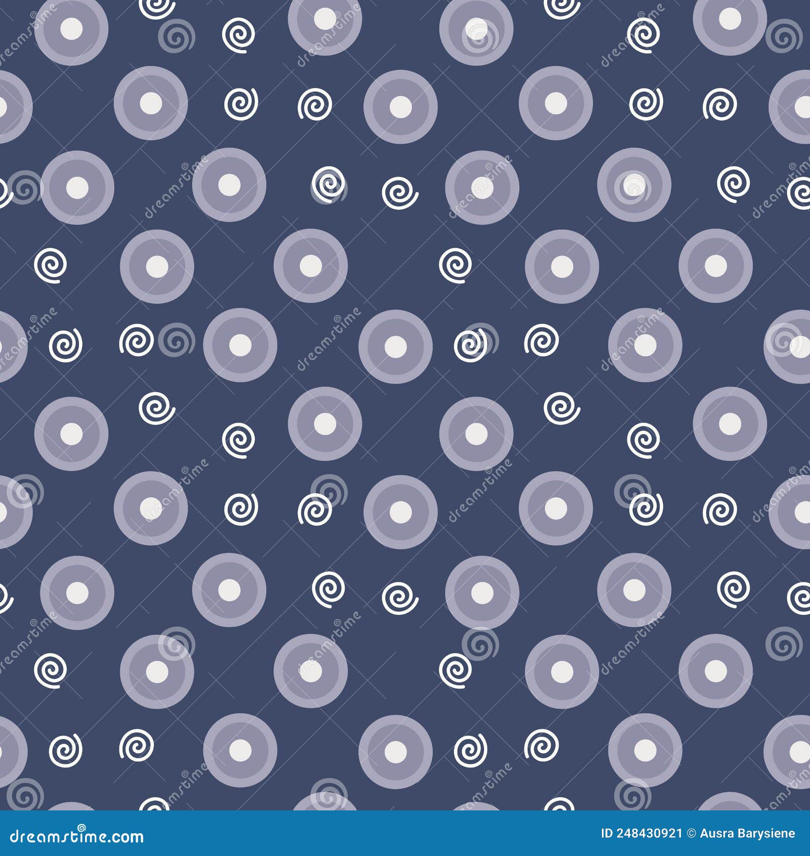 Abstract Geometric Round Shapes Pattern on Dark Blue Background. Stock ...