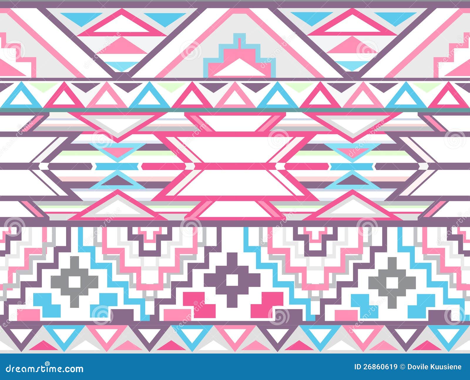 Abstract Geometric Seamless Aztec Pattern Stock Vector - Illustration ...