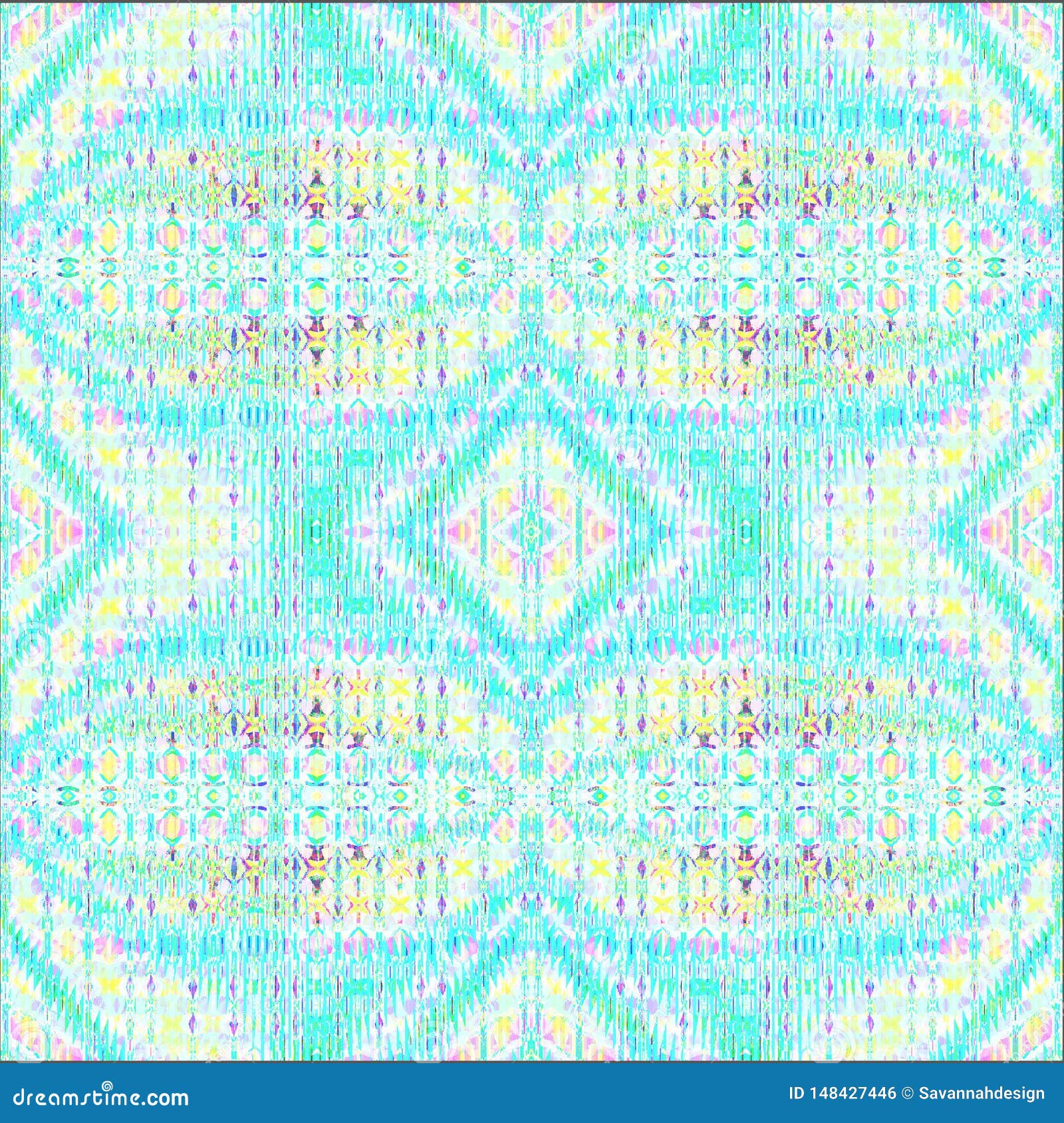 Regular Diamond Pattern Turquoise Pastel Yellow Stock Illustration ...