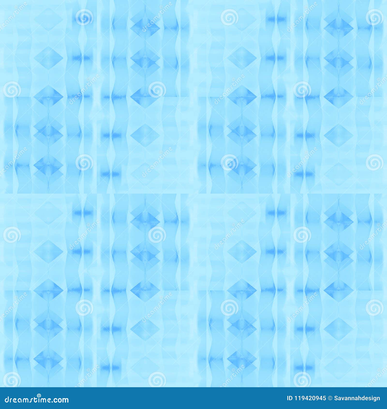 Regular Seamless Diamond Pattern Light Blue with Wavy Lines Vertically ...