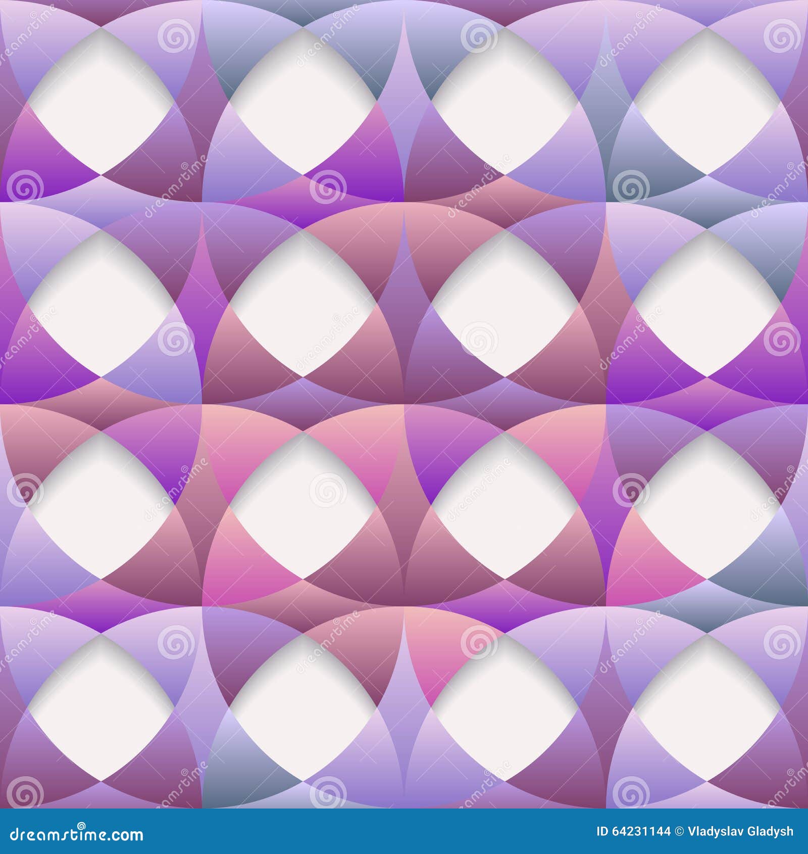 Abstract Geometric Seamless 3d Purple Colored Pattern. Stock Vector ...