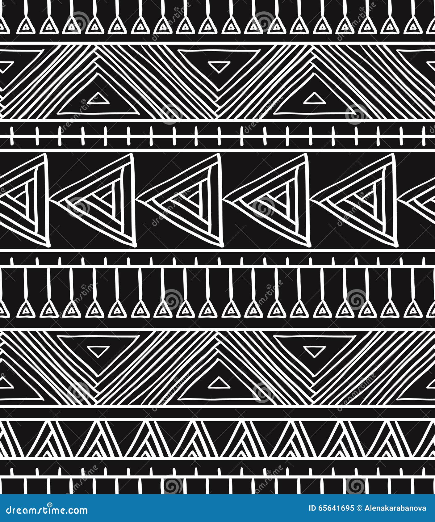 Aztec Triangle Pattern Cartoon Vector | CartoonDealer.com #77143397