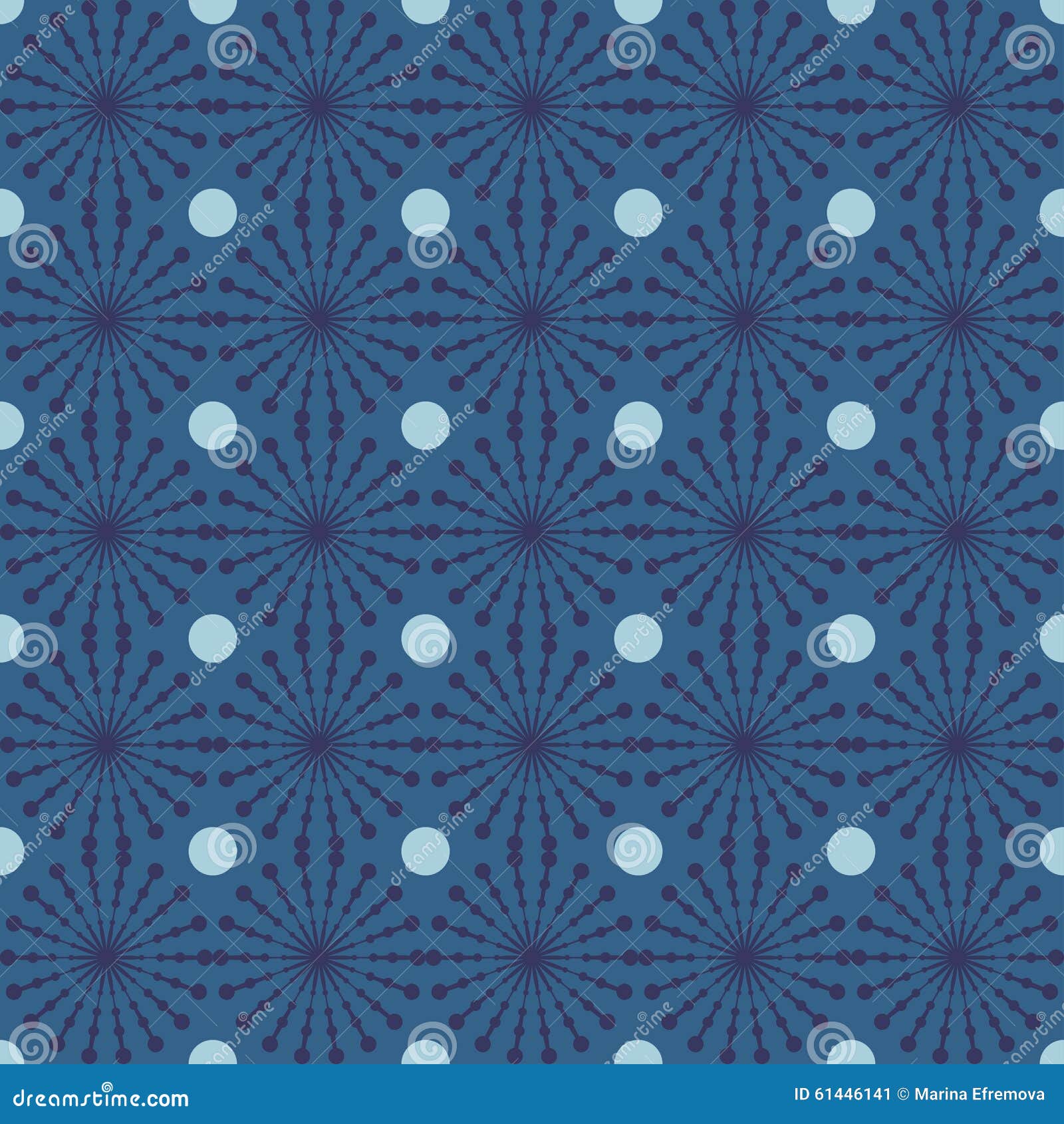 Abstract Geometric Seamless Pattern. Blue Style Pattern with Circle and ...
