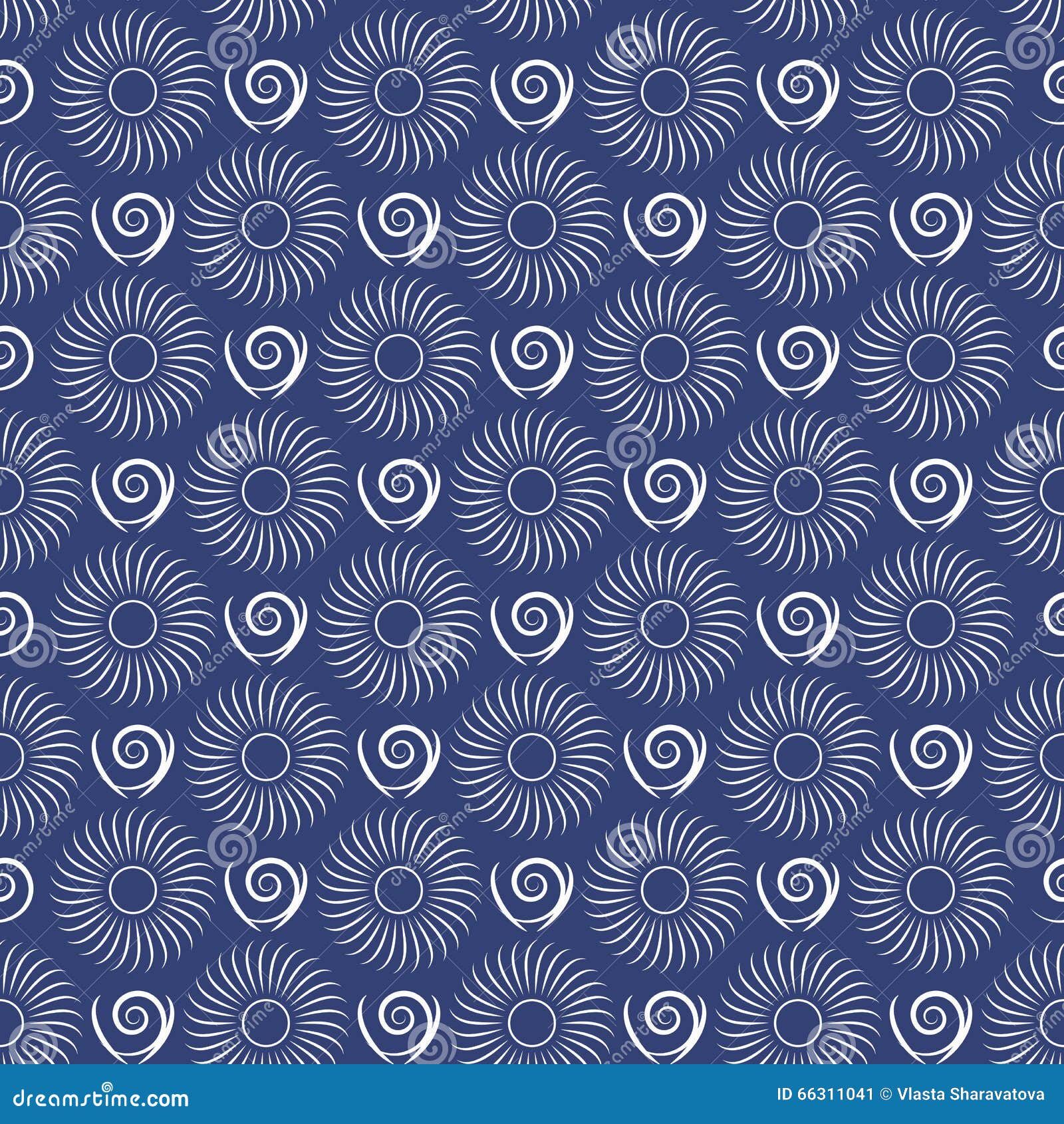 Abstract Geometric Seamless Pattern. Blue and White Style Pattern with ...
