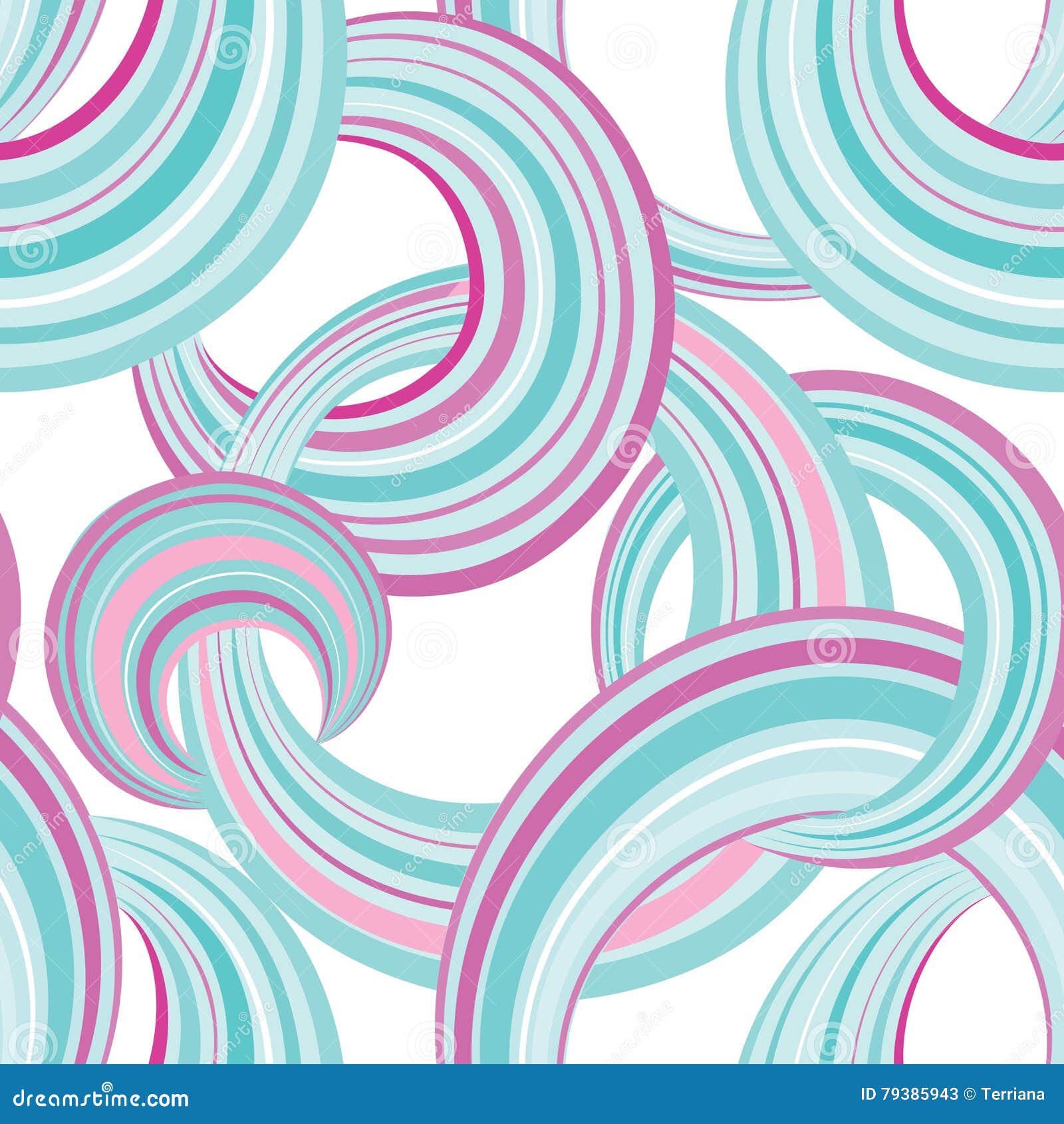 Abstract Geometric Seamless Pattern Bubble Ornamental Background Stock ...