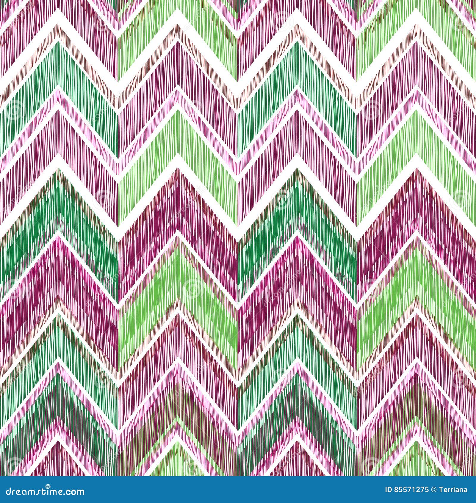 Abstract Geometric Seamless Pattern. Fabric Doodle Zig Zag Line Stock ...