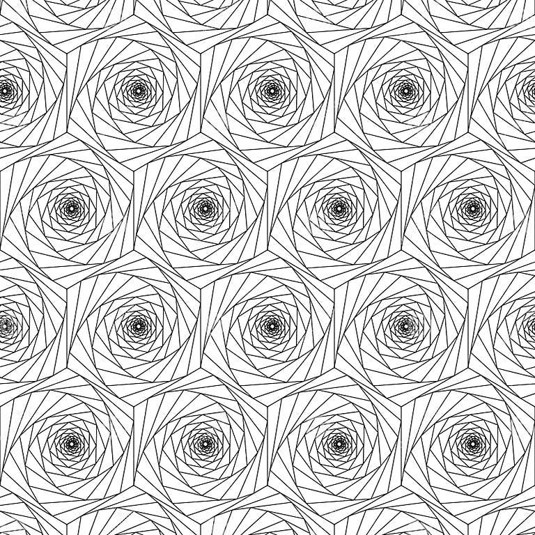 Abstract Geometric Seamless Pattern. Optical Illusion, Geometric Figure ...