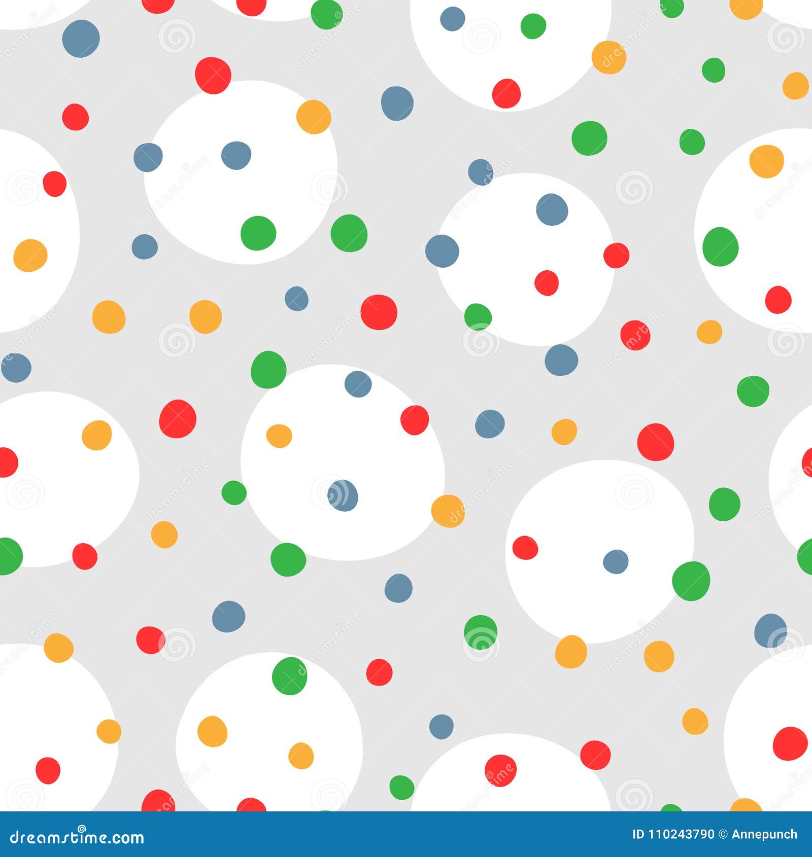 Abstract Geometric Seamless Pattern with Round Spots. Stock Vector ...