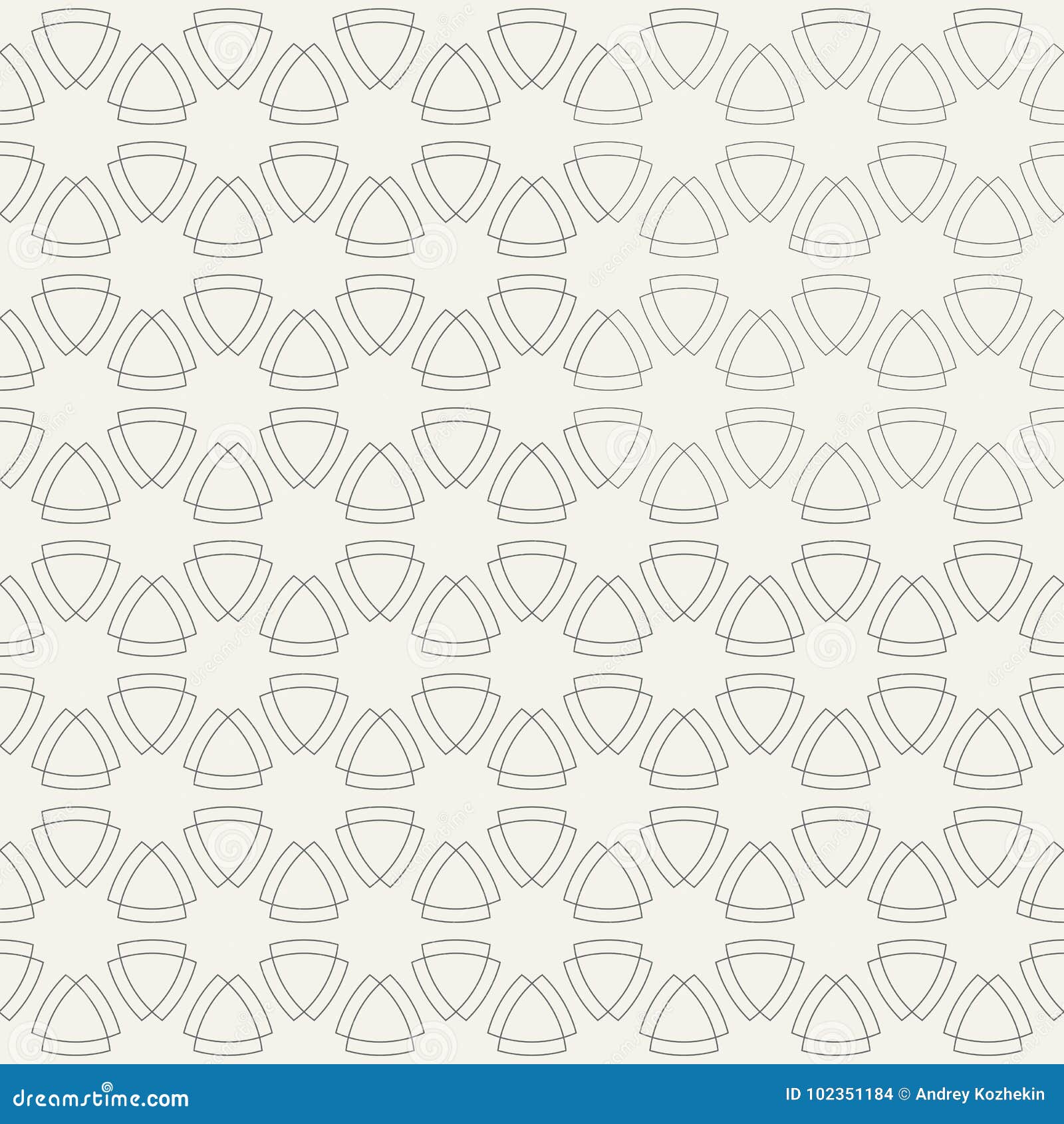 Pattern with Rounded Triangles. Stock Vector - Illustration of linear ...