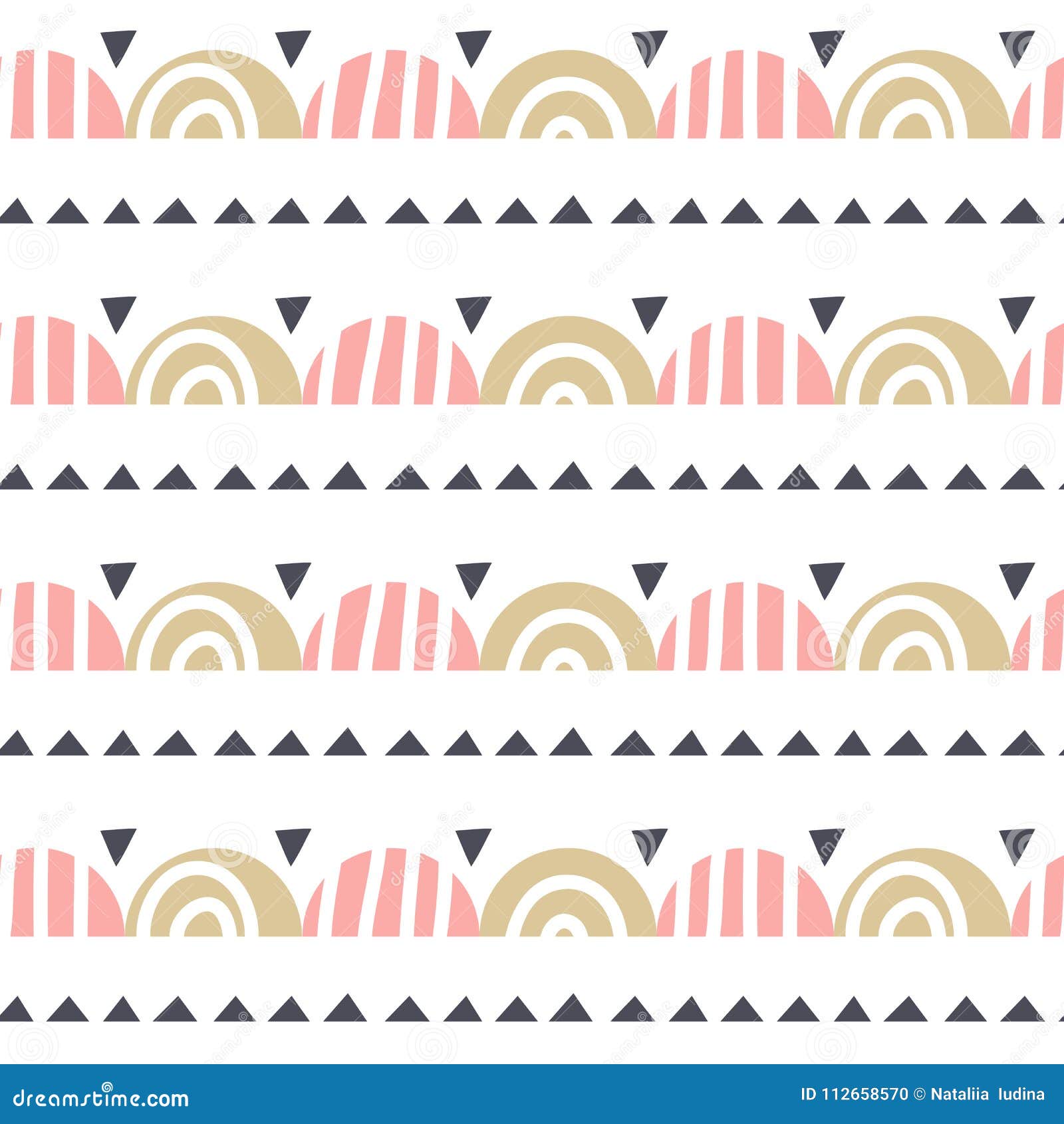 Abstract Geometric Seamless Pattern in Scandinavian Style. Stock Vector ...